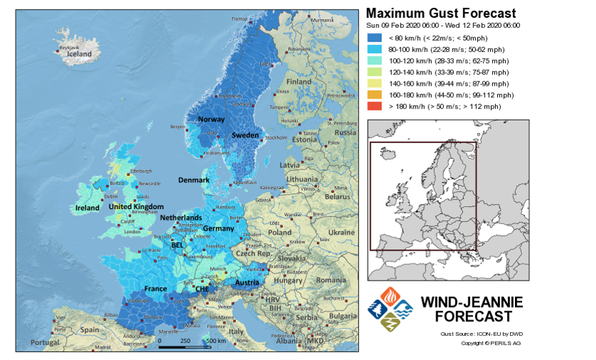 Cyclone Ciara blows over Europe | Swiss Re